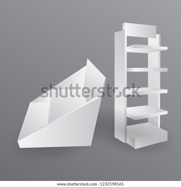 Rack Promotion Brochures Exhibition Stand Mockup Stock Vector (Royalty ...