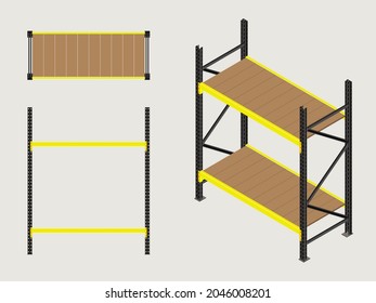420 Pallet racking system Stock Illustrations, Images & Vectors ...