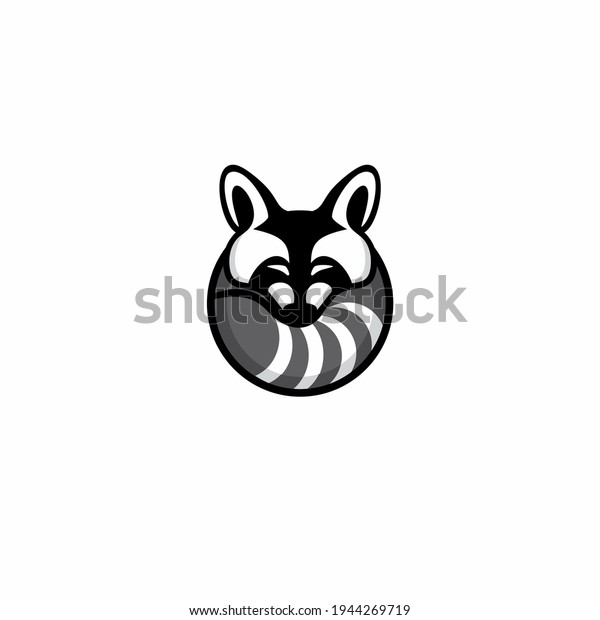 Racoon Icon Logo Vector Illustration Stock Vector (Royalty Free ...