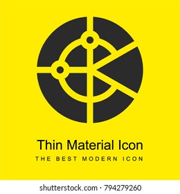Radar Bright Yellow Material Minimal Icon Stock Vector (Royalty Free ...