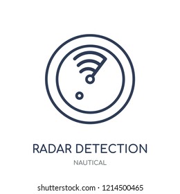 Radar Detection Icon Radar Detection Linear Stock Vector (Royalty Free ...