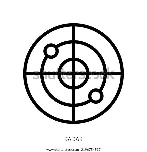 Radar Icon Line Art Style Design Stock Vector (Royalty Free) 2196754537 ...