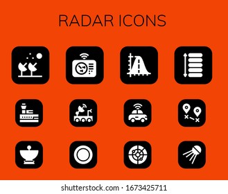 Radar Icon Set 12 Filled Radar Stock Vector (Royalty Free) 1673425711 ...
