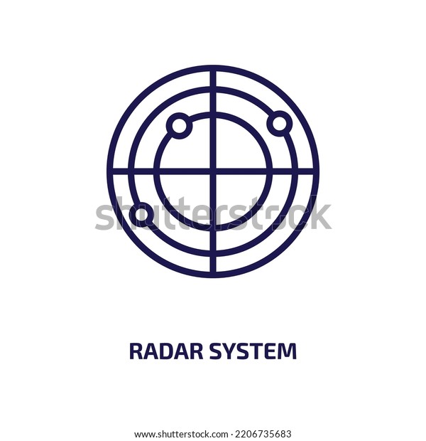 Radar System Icon Astronomy Collection Thin Stock Vector (Royalty Free ...