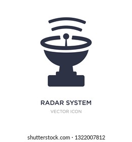 Radar System Icon On White Background Stock Vector (Royalty Free ...