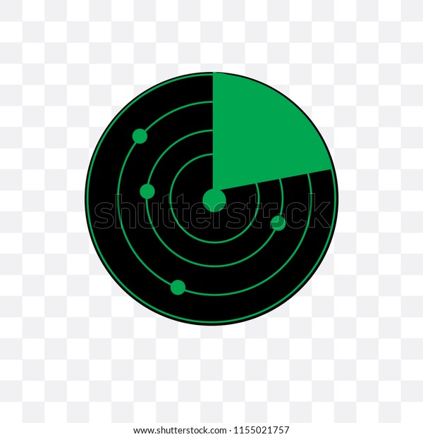 Radar Vector Icon Isolated On Transparent Stock Vector (Royalty Free ...