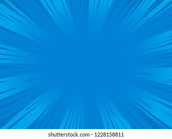 Radial Blue Speed Lines Comic Books: стоковая векторная графика (без ...