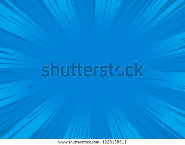 Radial blue speed lines for comic books. Explosion background.Vector ...