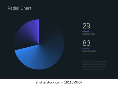 Radial Chart Elements Infographics On Dark Stock Vector (Royalty Free ...