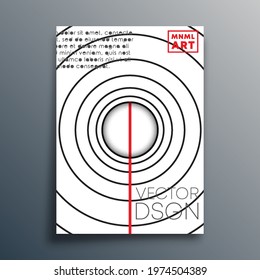 Radial Circles Pattern Flyer Poster Brochure Stock Vector (Royalty Free ...