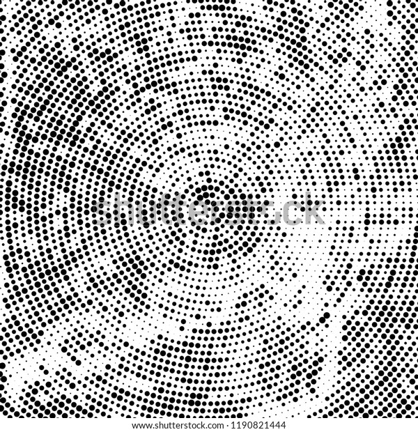 Radial Halftone Texture Black White Vector Stock Vector (Royalty Free ...