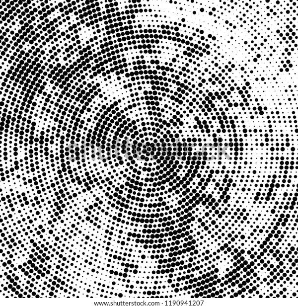 Radial Halftone Texture Black White Vector Stock Vector (Royalty Free ...