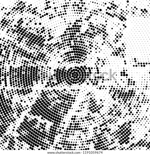 Radial Halftone Texture Black White Vector: vector de stock (libre de ...
