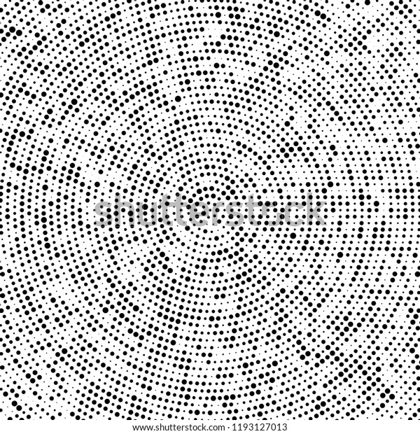 Radial Halftone Texture Black White Vector Stock Vector (Royalty Free ...