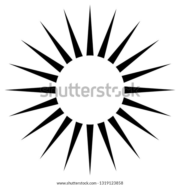 Radial Lines Rays Beams Circular Pattern Stock Vector (Royalty Free ...