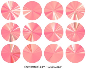 Radial Metallic Gradient Ux Button Elements Stock Vector (Royalty Free ...