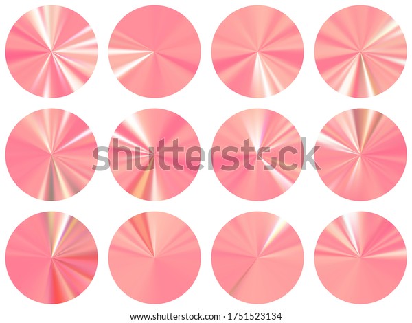Radial Metallic Gradient Ux Button Elements Stock Vector (Royalty Free ...