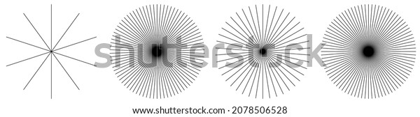 Radial Radiating Converging Lines Circular Lines Stock Vector (Royalty ...
