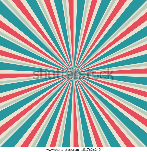 Radial Rays Background Retro Colorful Sunburst Stock Vector (Royalty ...