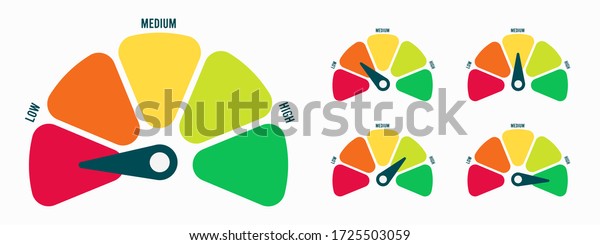 Radial Scale Red Green Arrow Hand Stock Vector (Royalty Free ...