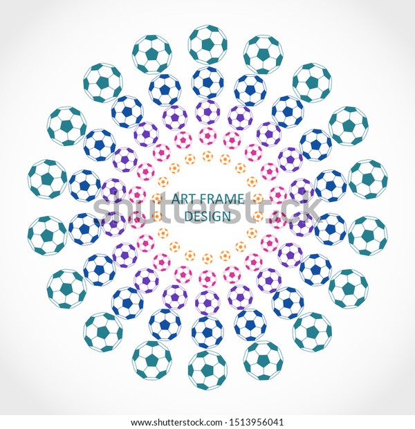 Radial Soccer Balls Circle Form Fireworks Stock Vector (Royalty Free ...
