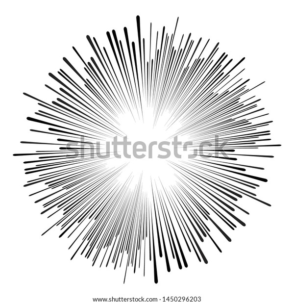 Radial Speed Lines Circle Form Comic Stock Vector (Royalty Free ...