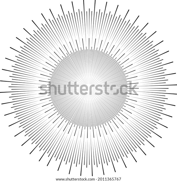 Radial White Speed Lines Round Form Stock Vector (Royalty Free ...
