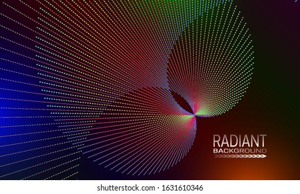 Radiant Background Design Iridescent Dots Lines Stock Vector (Royalty ...
