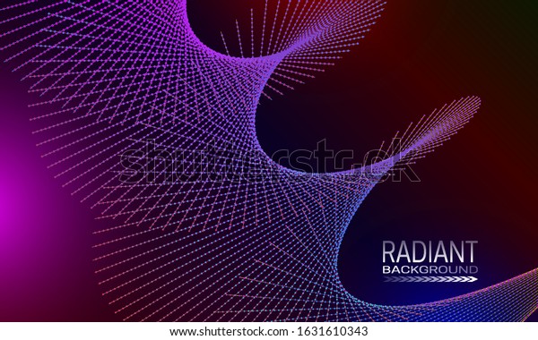 Radiant Background Design Iridescent Dots Lines Stock Vector (Royalty ...