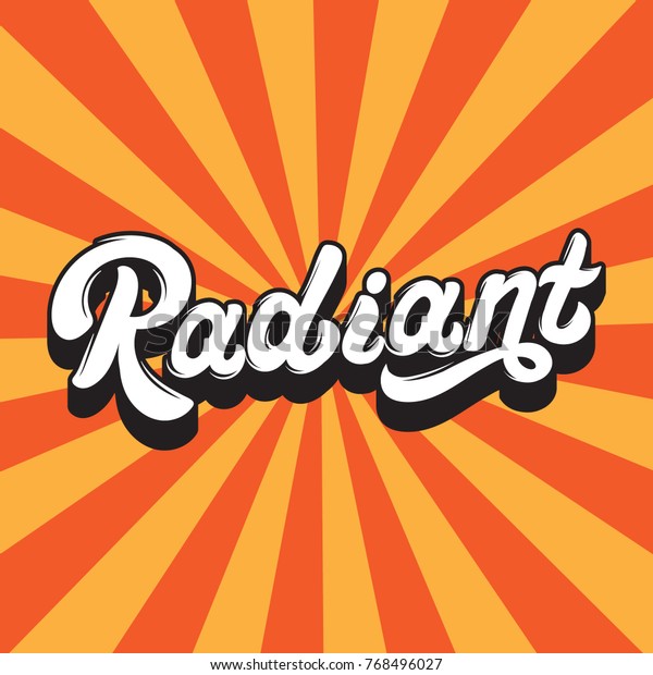 Radiant Vector Handwritten Lettering Isolated Template Stock Vector ...