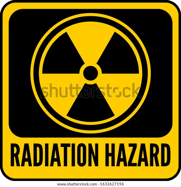 Radiation Hazard Black Yellow Square Sign Stock Vector (Royalty Free ...