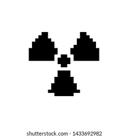 Radiation Hazard Pixel Art 8bit Ionizing Stock Vector (Royalty Free ...