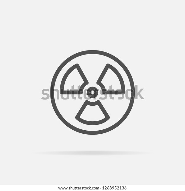 Radiation Icon Line Style Your Design Stock Vector (Royalty Free ...