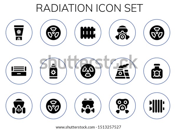 Radiation Icon Set 15 Filled Radiation Stock Vector (Royalty Free ...