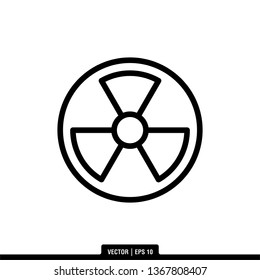 Radiation Icon Vector Illustration Logo Template: vector de stock ...