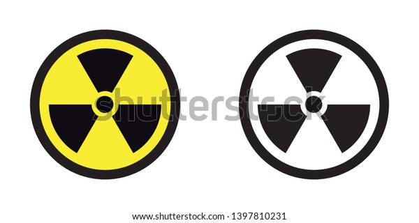 Radiation Sign Color Black Version Stock Vector (Royalty Free ...