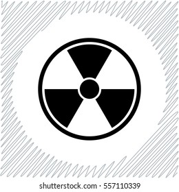 Radiation Sign Vector Icon Black Illustration Stock Vector (Royalty ...