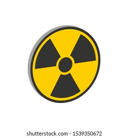 Radiation Symbol 3d Radioactive Sign Highlights Stock Illustration ...