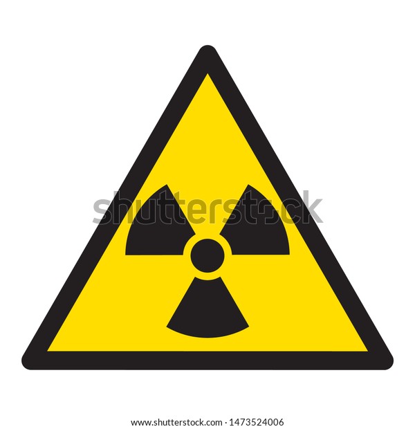 Radiation Symbol Radiation Warning Sign Isolated Stock Vector (Royalty ...