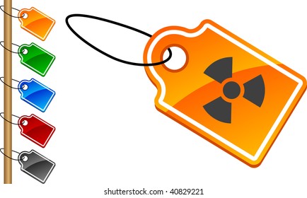 Radiation Tag Set Vector Illustration Stock Vector (Royalty Free ...