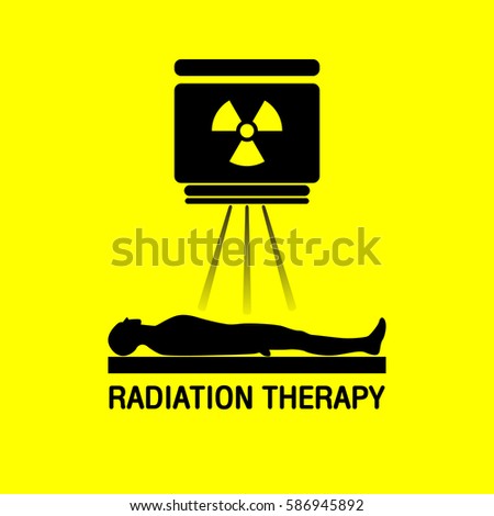 Radiation Therapy Medical Logo Vector Icon เวกเตอร์สต็อก (ปลอดค่า ...