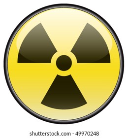 Radiation Vector Round Hazardous Sign Stock Vector (Royalty Free ...