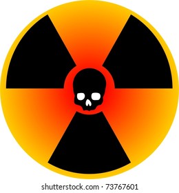 Radiation Warning Sign Skull: vector de stock (libre de regalías ...