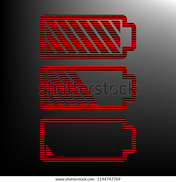 Radiator Sign Illustration Vector Striped Red Stock Vector (Royalty ...