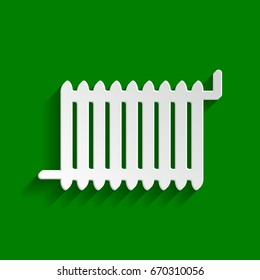 Radiator Sign Vector Paper Whitish Icon Stock Vector (Royalty Free ...
