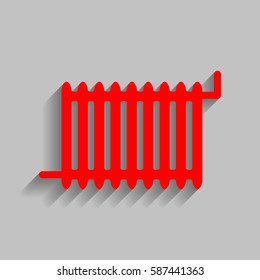 Radiator Sign Vector Red Icon Soft Stock Vector (Royalty Free ...
