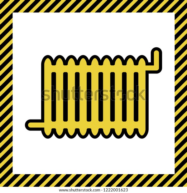 Radiator Sign Vector Warm Yellow Icon Stock Vector (Royalty Free ...