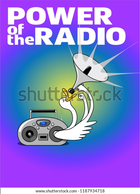 Radio Announcement Poster Stock Vector (Royalty Free) 1187934718 ...