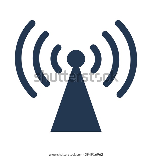 Radio Antennae Icon Stock Vector (Royalty Free) 394916962