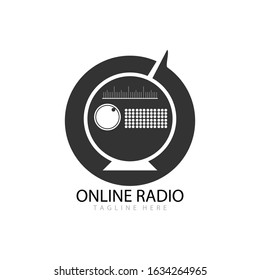 Radio Broadcast Logo Icon Vector Illustration Stock Vector (Royalty ...